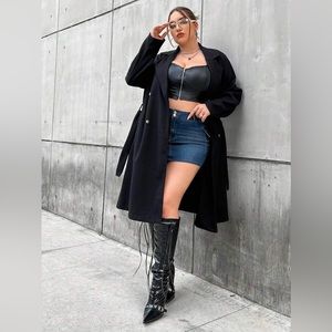 Mile High Clozet | Jackets & Coats | Frenchy Lapel Neck Double Breasted ...
